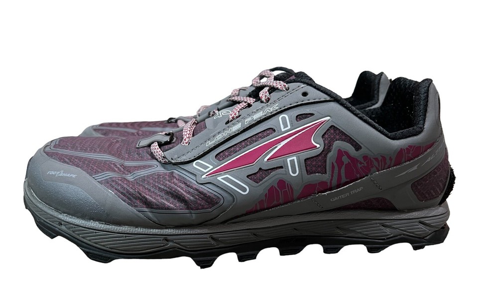 Altra Lone Peak 4 Low Maxtrac FootShape Womens 10 Purple Gray Trail ...