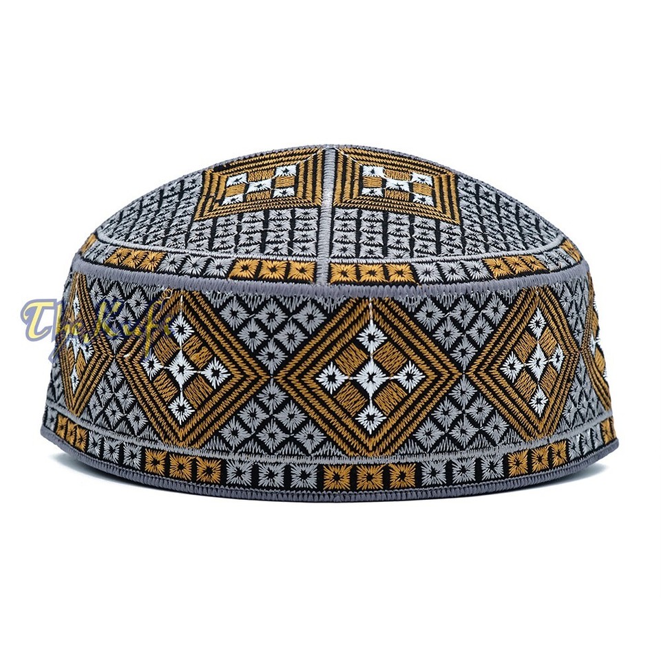 Pakistan Dk Grey Rust Brown and White Embroidery Diamond Design Islamic ...