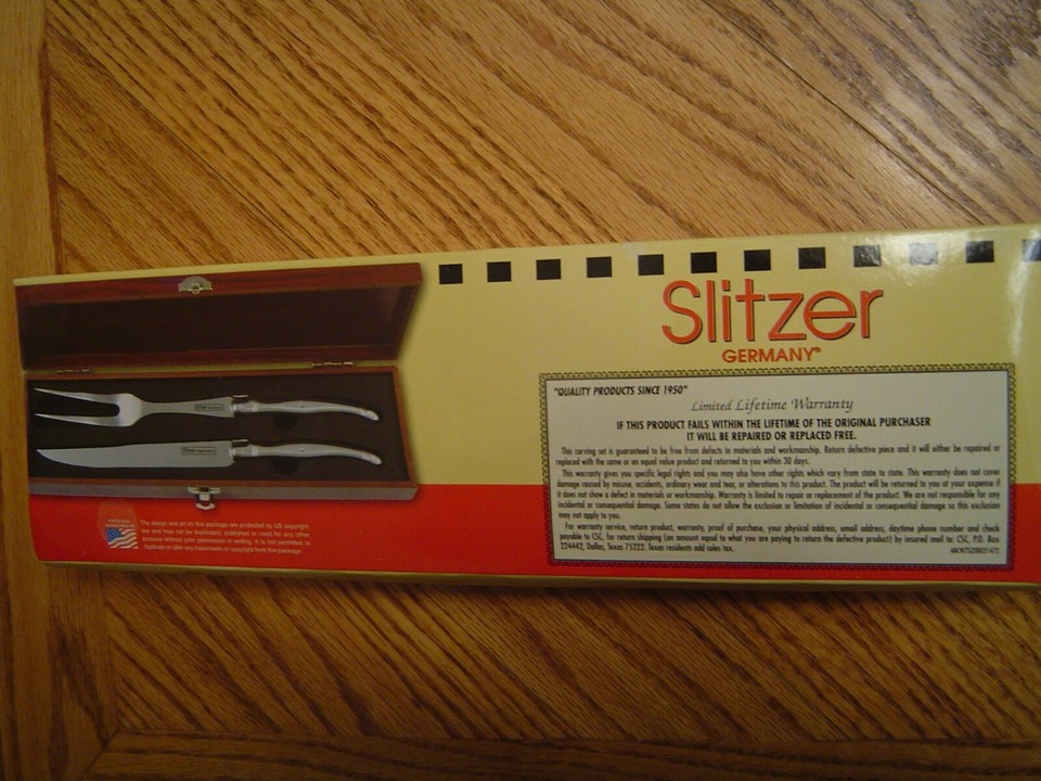 Slitzer Germany 2-pc European-Style Carving Set in Wood Box – NEW | eBay