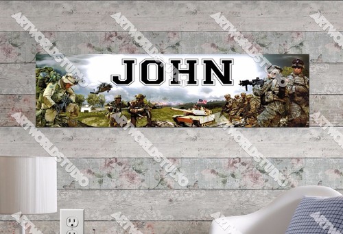 Personalized/Customized US Army Name Poster Wall Art Decoration Banner ...