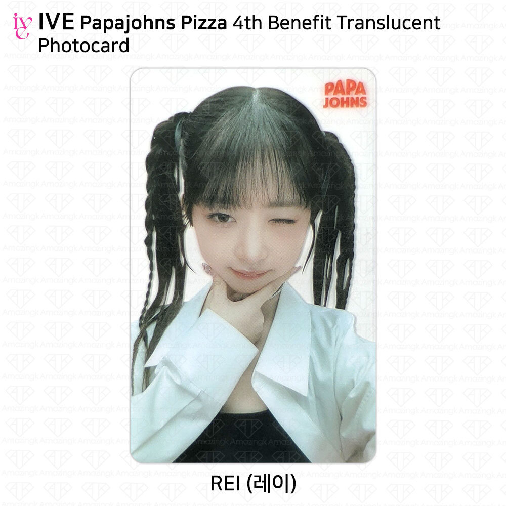 IVE X Papajohns 4th Benefit PVC Photocard WONYOUNG YUJIN GAEUL LEESEO ...