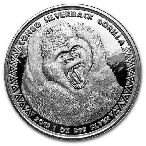 2019 Republic of Congo Silverback Gorilla 1 Oz Silver Coin BU. | eBay