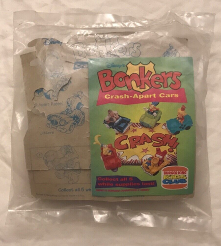 Burger King Kids Club Meal /Bonkers Crash Apart Cars / Jitters A Dog ...