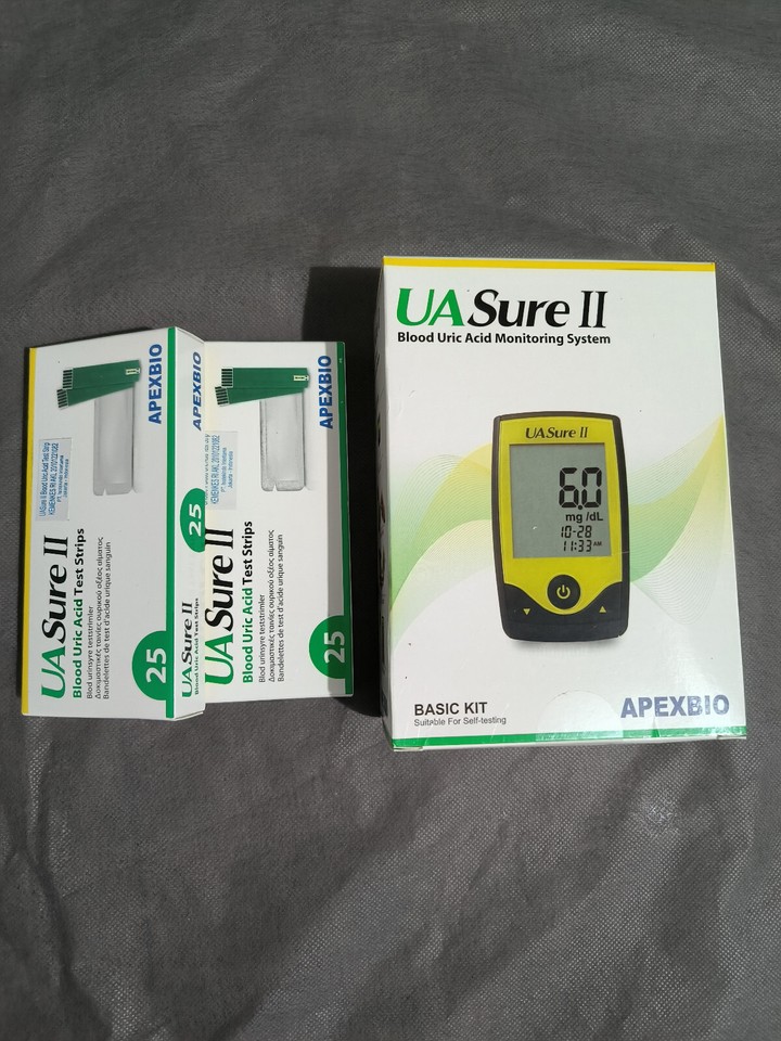 UASure II Blood Uric Acid Test Kit Meter for Uric Acid Home Gout ...