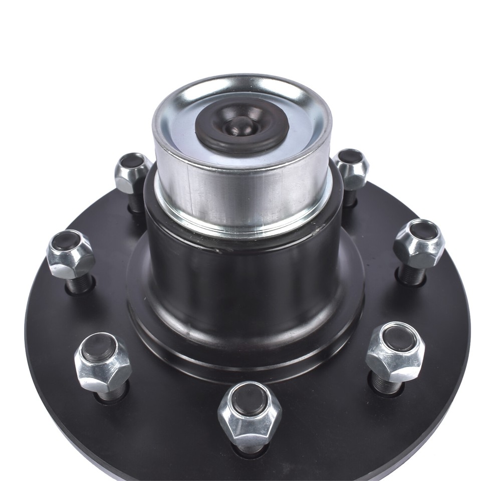 8000LB 8 x 6.5 Lug Container Wheels Bolt-on SINGLE Spindle Kit Hub ...