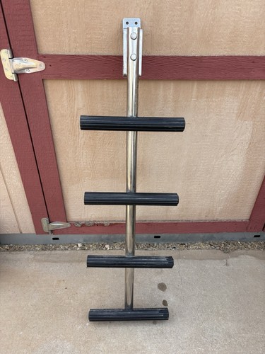 Marine Boat 4 Steps Transom Sport Dive Ladder SS 304 Non Slip Thread | eBay