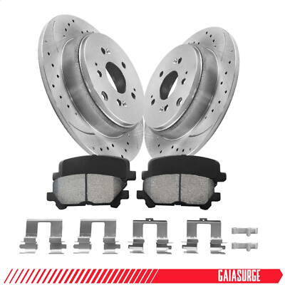 Rear 333.8mm Rotors Ceramic Brake Pads Kit for Honda Pilot Odyssey ...