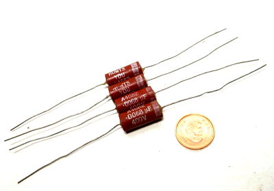 Lot of 4 Hunts-Marconi Canada Mouldseal Capacitors NOS .0068uF 400V ...