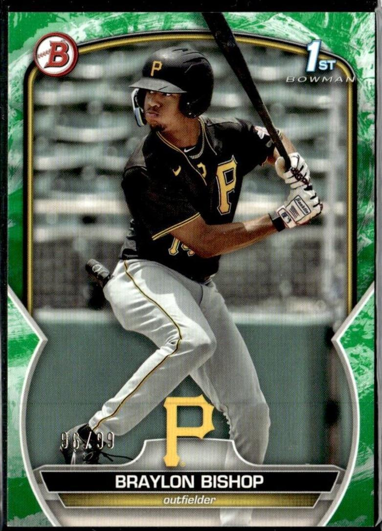 2023 Bowman - Prospects Braylon Bishop #BP-90 Green Pattern /99 (RC ...