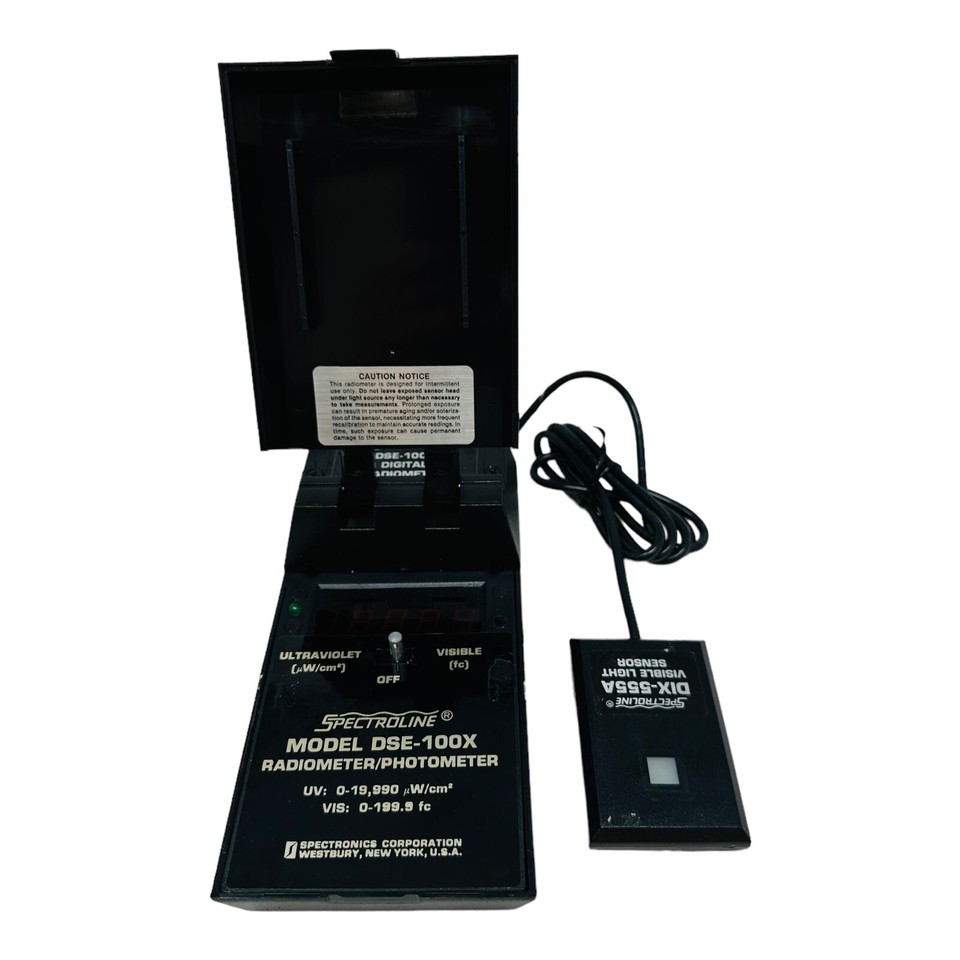 SPECTROLINE DSE-100X RADIOMETER/PHOTOMETER w/ DIX-555A SENSOR ...