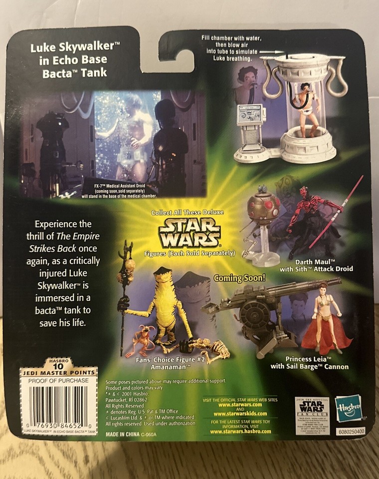 Star Wars Power of the Jedi POTJ Luke Skywalker in Echo Base Bacta Tank ...