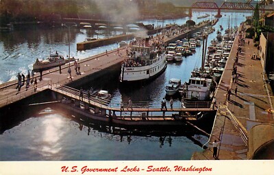 Postcard Washington State U.s. Government Locks Unposted | eBay