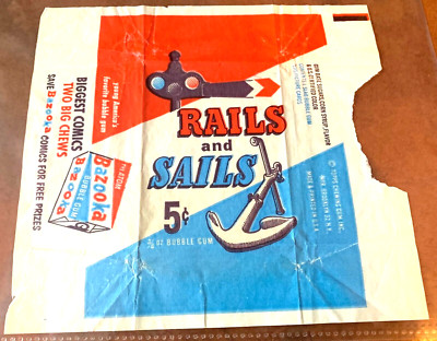 1955 TOPPS RAILS AND SAILS FIVE CENTS WRAPPER SCARCE | eBay