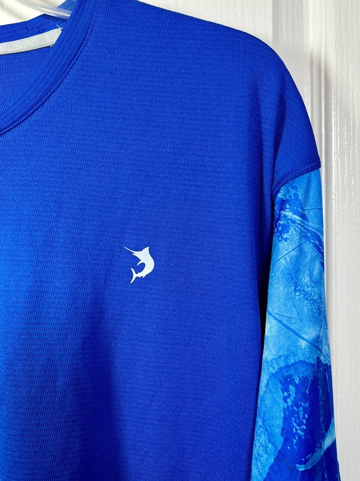 Reel Legends Shirt Mens XXL Blue Long Sleeve Freeline Fishing ...