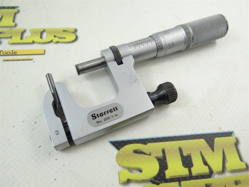 STARRETT MULTI ANVIL MICROMETER CARBIDE FACED 0-1" RANGE .001" NO.220-1 ...