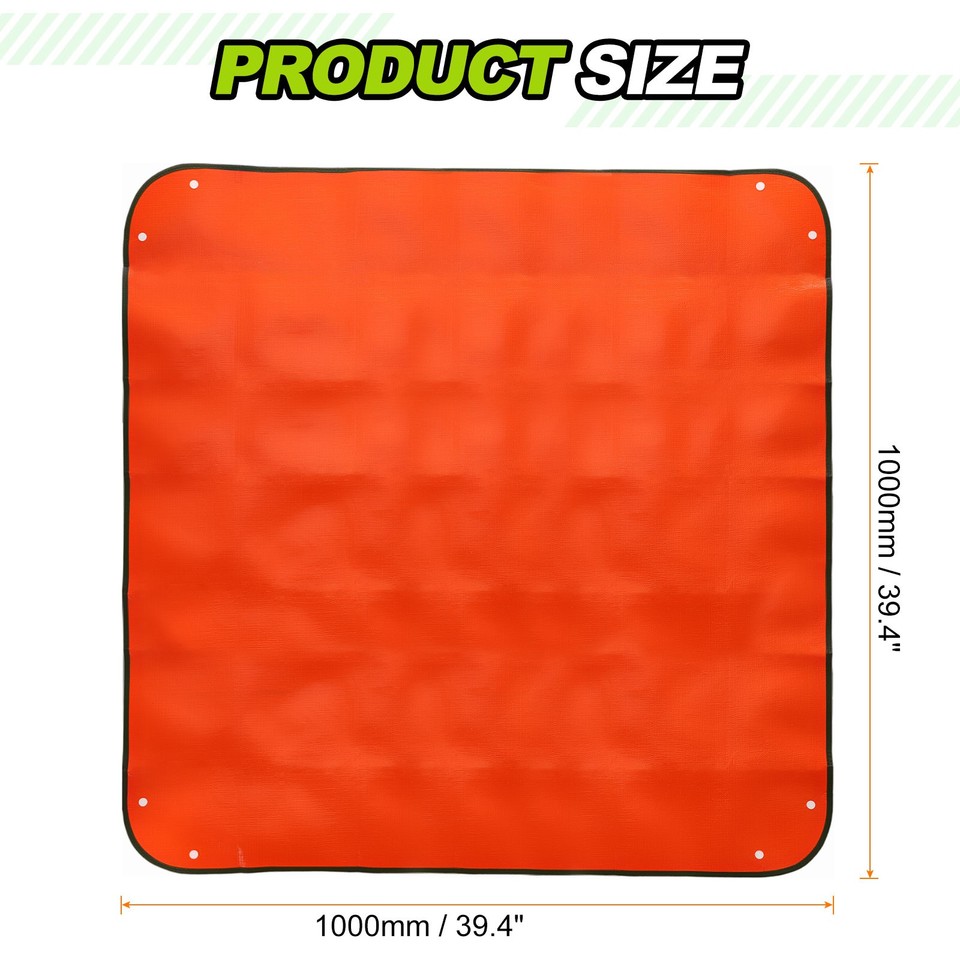39.4" x 39.4" PE Cloth Plant Repotting Mat with Plastic Buckle, Yellow ...