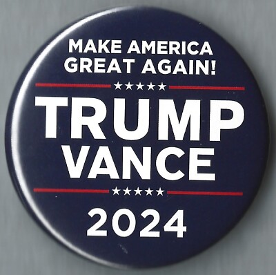 2024 Donald Trump & JD Vance - 2.25"/"MAGA" Presidential Campaign ...