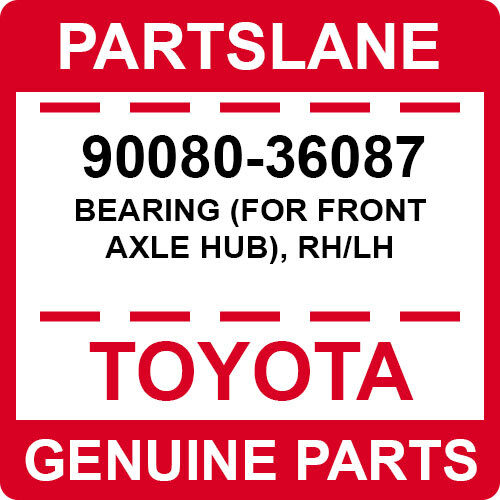90080-36087 Toyota Bearing (for Front Axle Hub Rh) 9008036087 Genuine ...