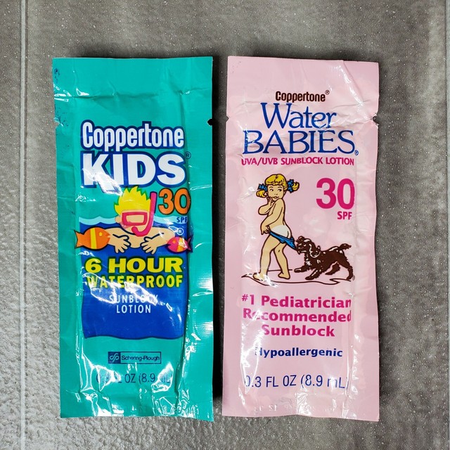 Vintage Coppertone Kids SPF 40 6 Hr Waterproof Sunblock Lotion 8 oz 90s ...