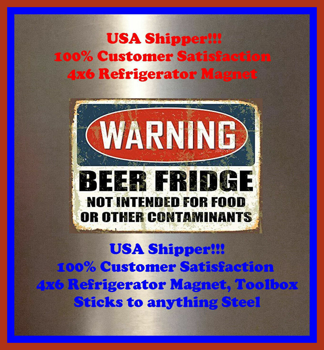 Beer Fridge No Other Man Cave Decor SIGN 4x6 Magnet BAR TOOLBOX ...