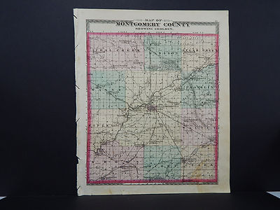 Indiana, Montgomery County Map, 1878 J19#42 | eBay