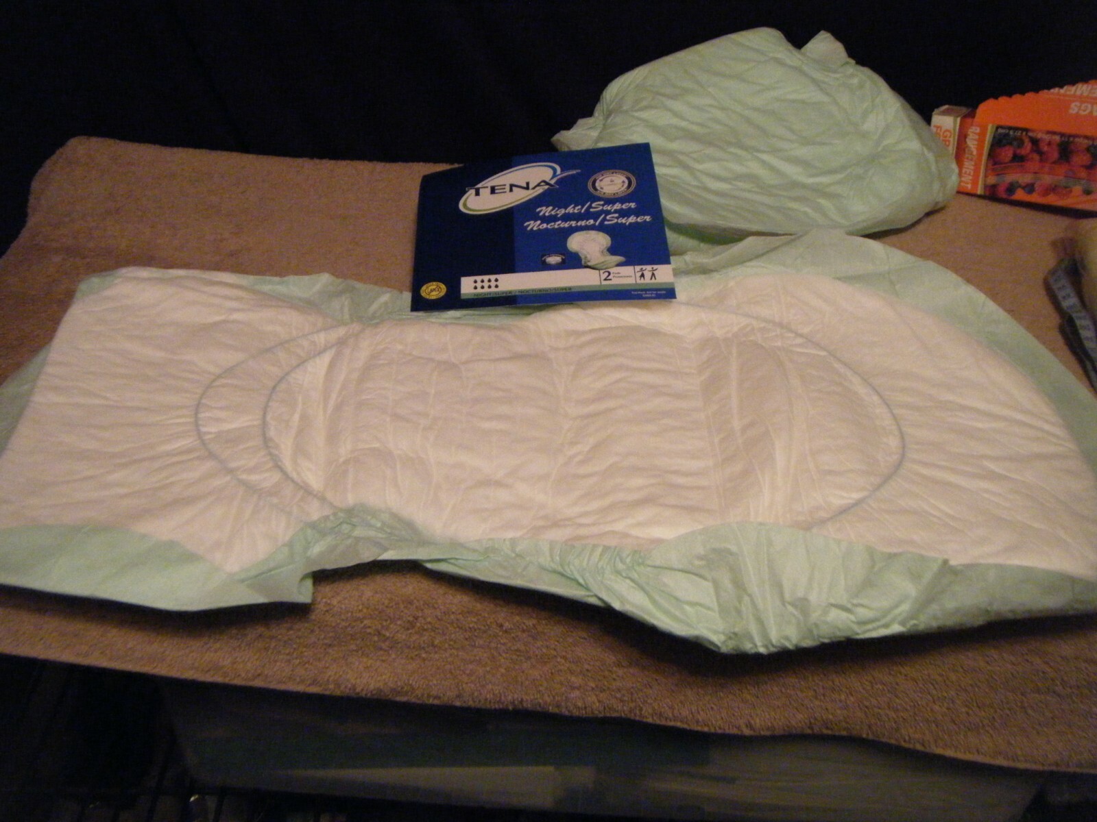 TENA NIGHT SUPER ABSORBENT PADS - 2 PACK - MAXIMUM ABSORBENCY PADS LT ...