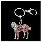 Enamel Dog Keyring - Bag Handbag Charm - Key Chain Ring - Animal Dog ...