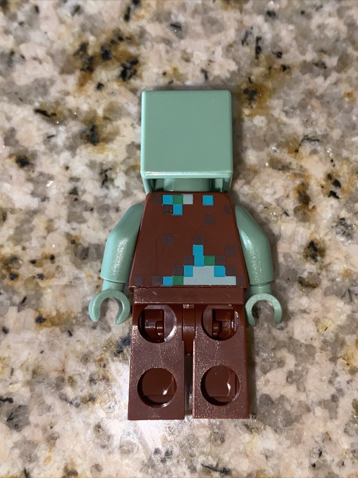LEGO Minifigure Drowned Zombie min088 Minecraft 21164 21178 21256 21254 ...