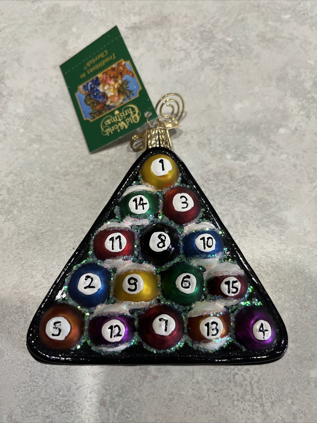 Billiard Balls Old World Christmas Glass Ornament | eBay