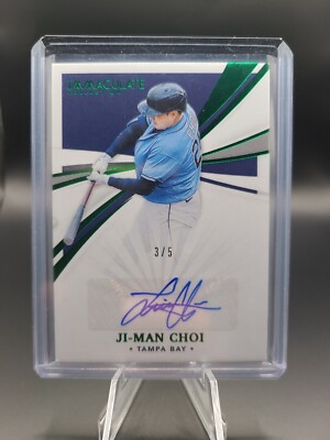2021 Panini Immaculate Signatures Ji-Man Choi Autograph Green Parallel ...