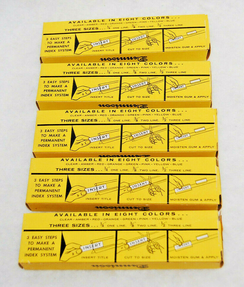 Dennison Strip Index Tabbing 3/8" Clear 10 Pt. Acetate w/Inserts 5 ...