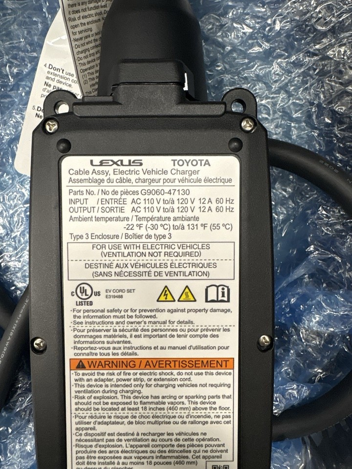 Toyota Prius Prime RAV4 Lexus EV - Genuine OEM Plug-in Charger Cable ...