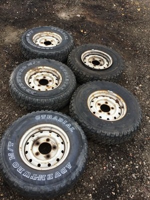 Set Of 5 Land Rover Defender 90 110 Wolf Steel 16” Road Wheels + Tyres ...