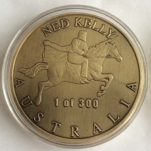 NED KELLY XL COIN Robbery & Murder 1 Of300 2015 Rare 65mm Finished 24k ...