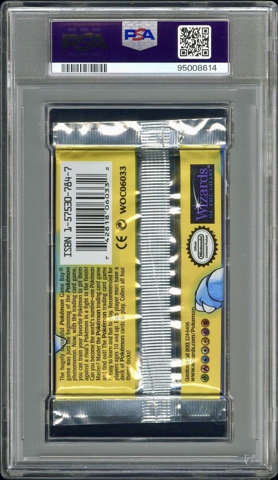 1999 Pokemon 1st Edition Base Set Shadowless Booster Pack Blastoise PSA ...