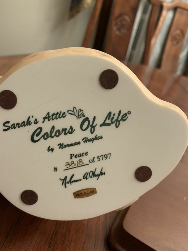 Rare Peace Figurine 12" Collector -Colors of Life by Norman Hughes ...