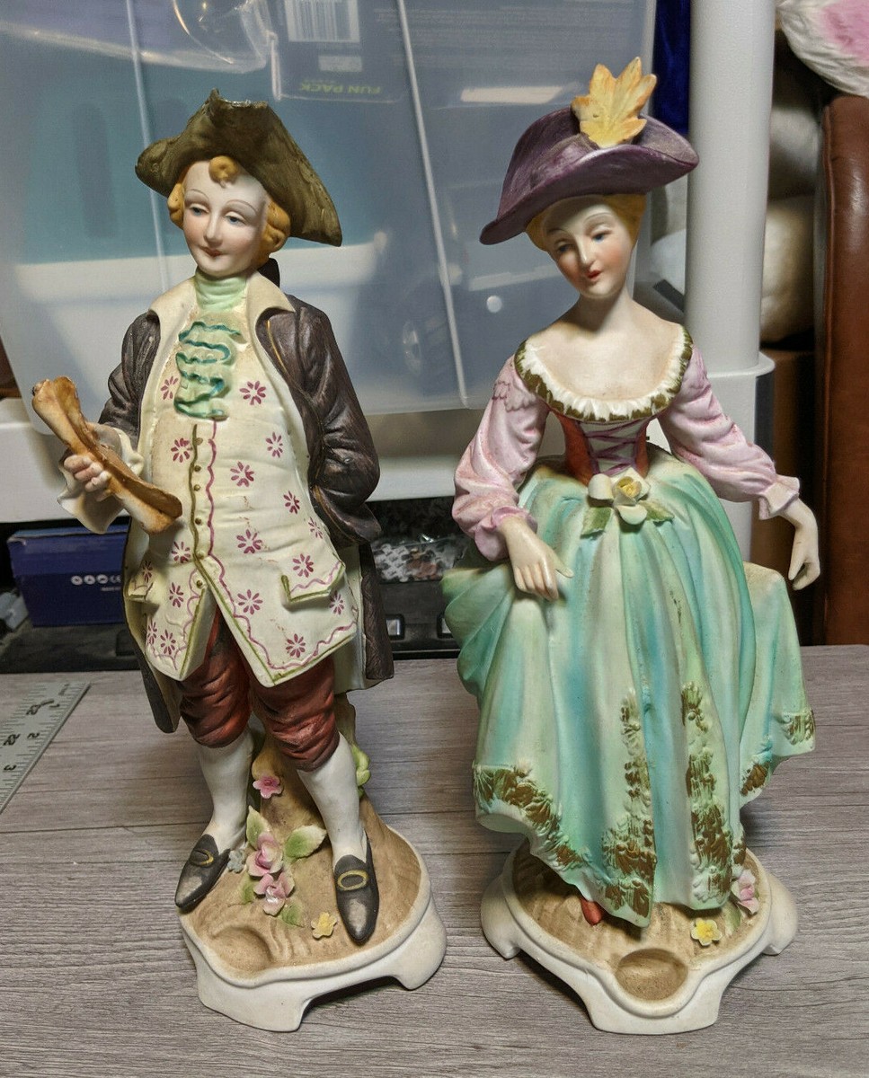 Victorian Porcelain Figurines Lot Of 12 Victorian Style Porcelain