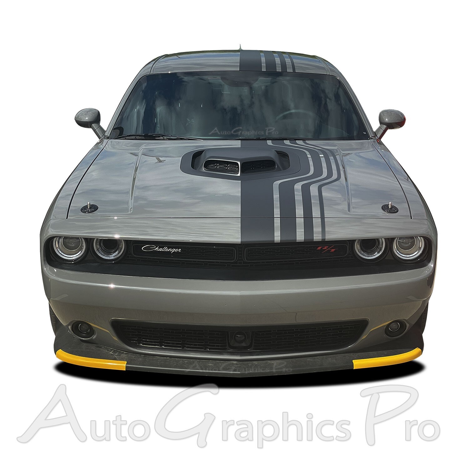 Shakedown Style Fits 14 & up Dodge Challenger Shaker Hood Rally Stripes ...