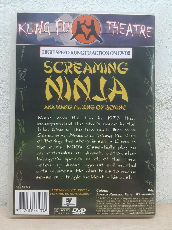 Screaming Ninja AKA Wang Yu, King Of Boxing DVD - RARE - Kung Fu Theatre - PAL | eBay
