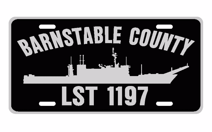 USS BARNSTABLE COUNTY LST 1197 License Plate Sign USN P01 | eBay