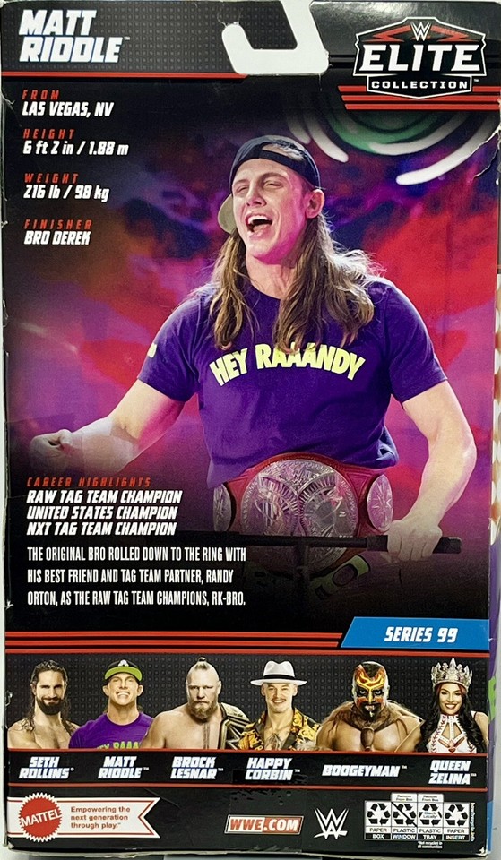 WWE Matt Riddle Elite Collection Series 99 With Scooter Bro *Minor ...