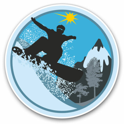 2 x Vinyl Stickers 15cm - Winter Snowboard Snowboarding Cool Gift #7134 ...