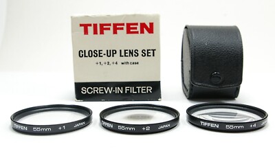 TIFFEN 55mm Set of 3 Close Up Diopter Lenses +1 +2 +4 with Original ...