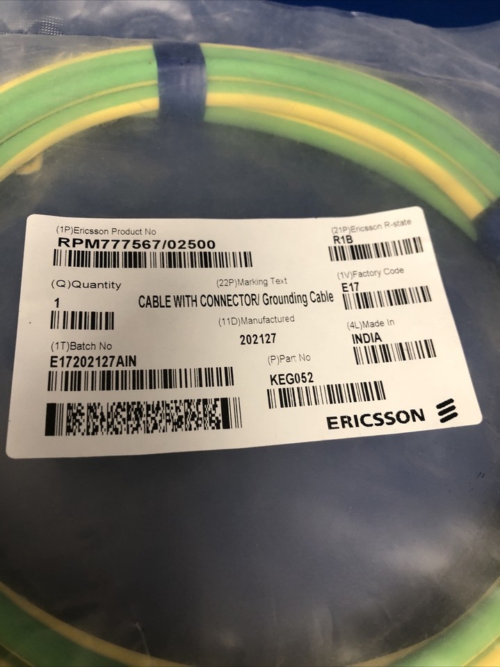Ericsson RPM 777 567/02500 R1A Cable Ground PART # KEG052 | eBay
