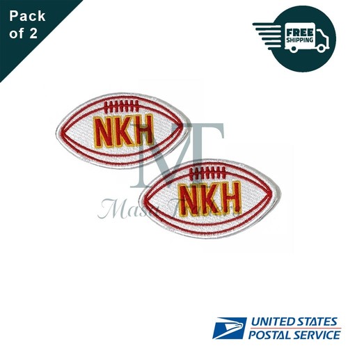 2X KANSAS CITY CHIEFS MEMORIAL PATCH 'NKH' Norma Knobel Hunt Iron/Sew ...