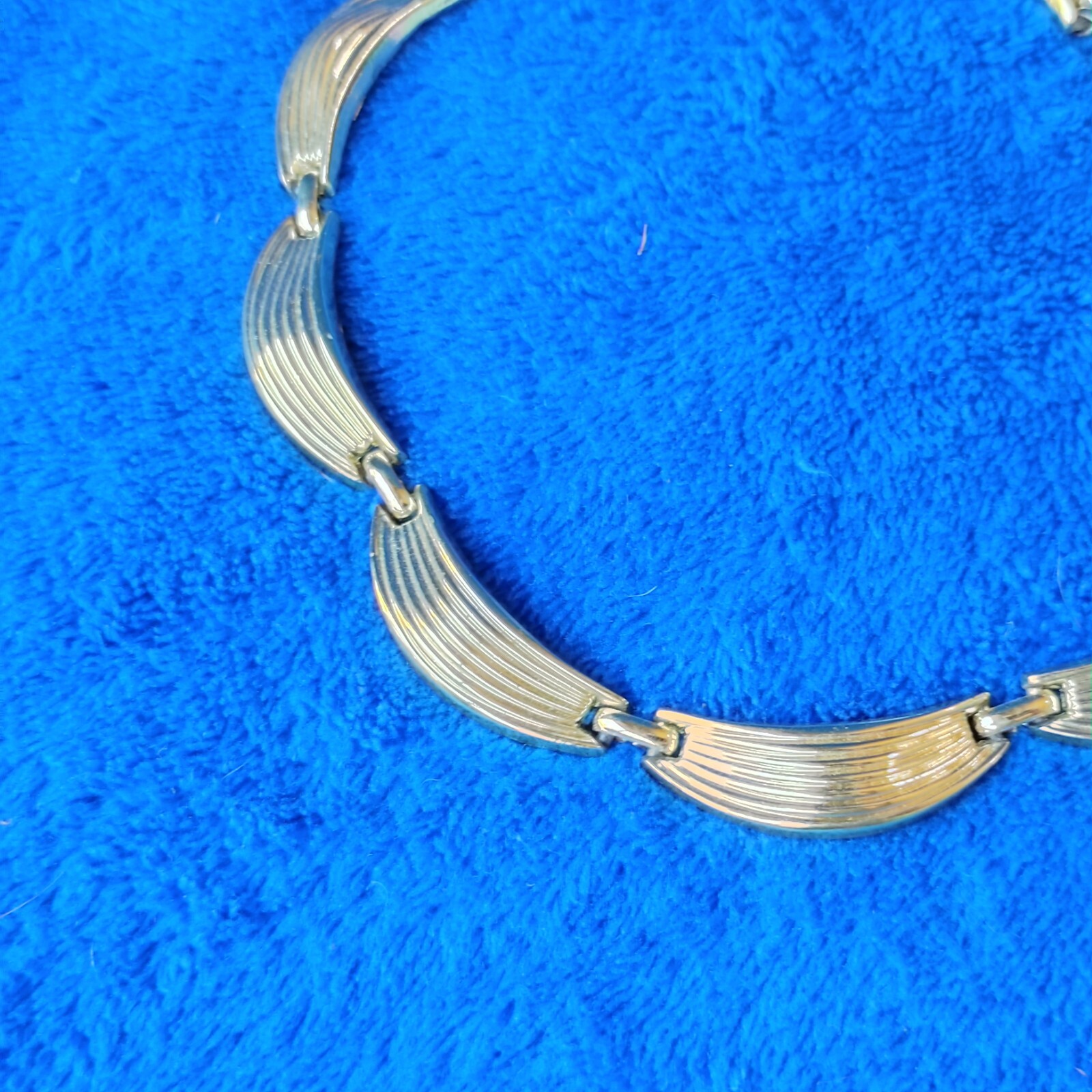 Vintage Curved Swirl Textured Chain Link Adjustable H… - Gem