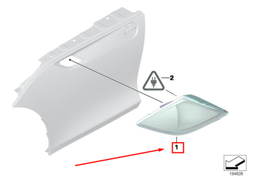 NEW BMW Z4 E89 FRONT RIGHT TURN INDICATOR LAMP 7191760 63137191760 ...