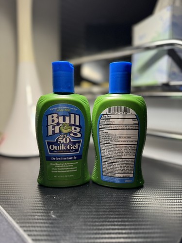 Bull Frog SPF 50 Quik Gel Sunscreen - Dries Instantly 5 fl oz **LOT OF ...