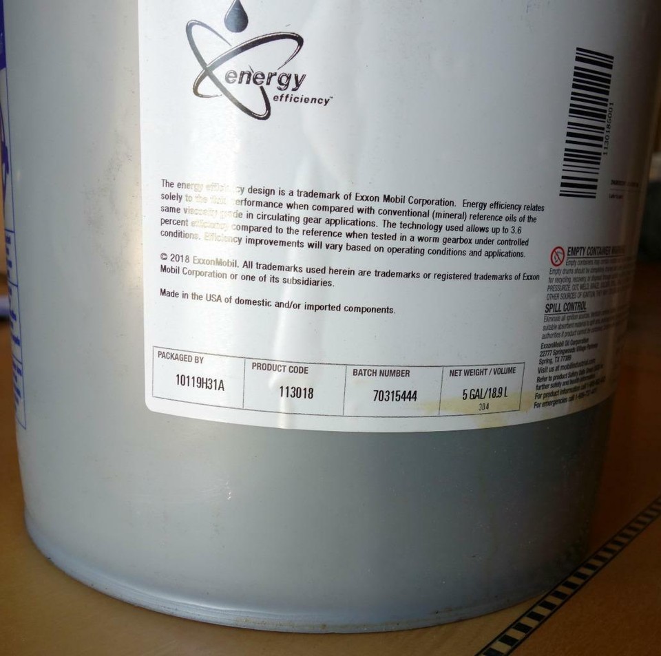 Worm Drive Saw Lubricant Oil 4 oz "Mobil SHC 636" Synthetic /for Worm ...