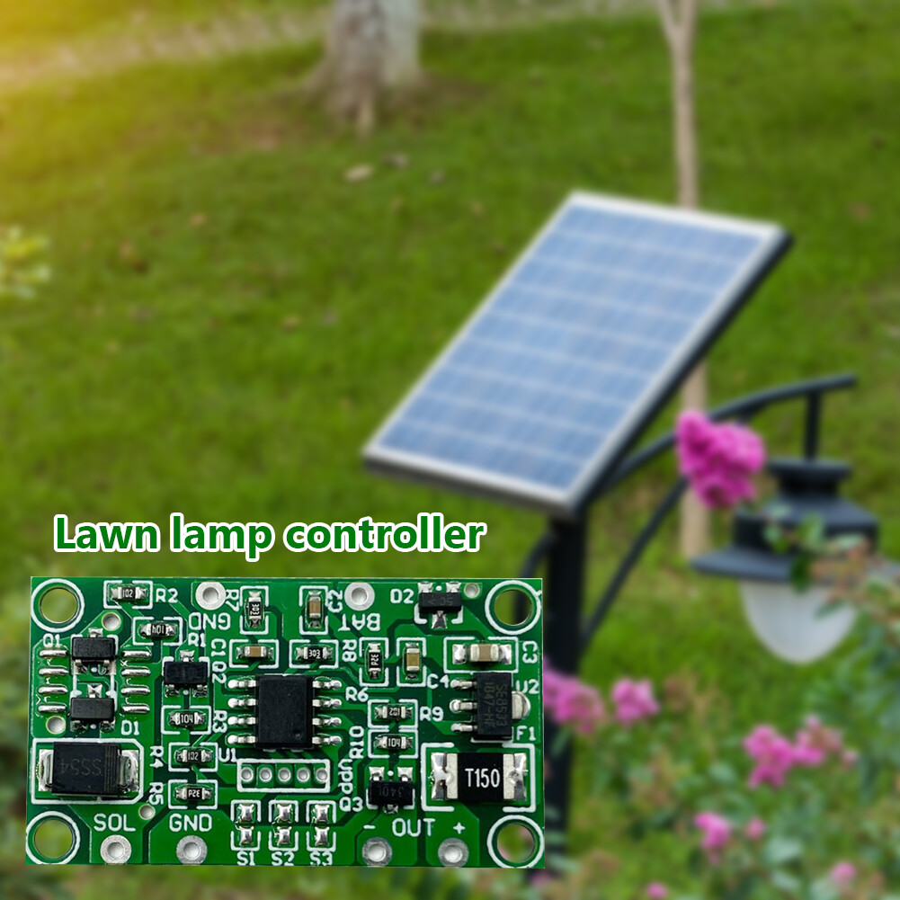 3.7V Solar Light Circuit Board Controller Flood Lights Pole Lantern ...